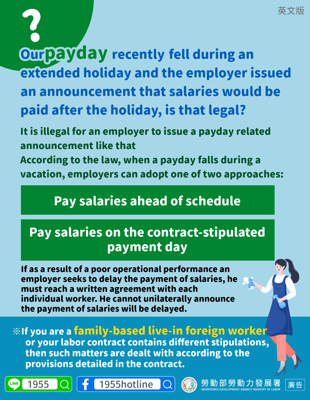 Ourpayday recently fell during an extended holiday and the employer ...